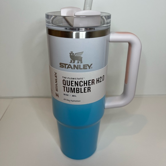 Stanley | Dining | New Stanley Pool Ombre Blue Pink 3oz H20 Flowstate ...